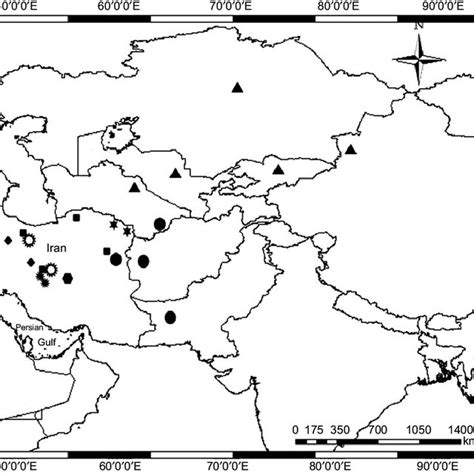 Distribution Map Of Three Subspecies Of The Small Five Toed Jerboa In