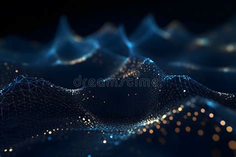 Abstract Technology Particles Mesh Background Stock Image Image Of