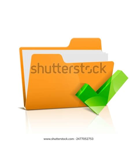 Document Folder Icon Green Checkmark On Stock Vector Royalty Free 2477052753 Shutterstock