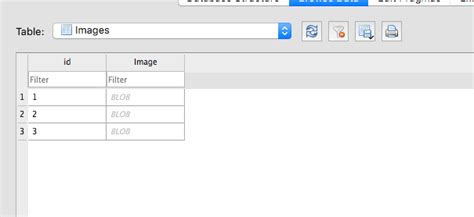 How To Retrieve Id Of A Imagesaved In Blob From Sqlite In Swift