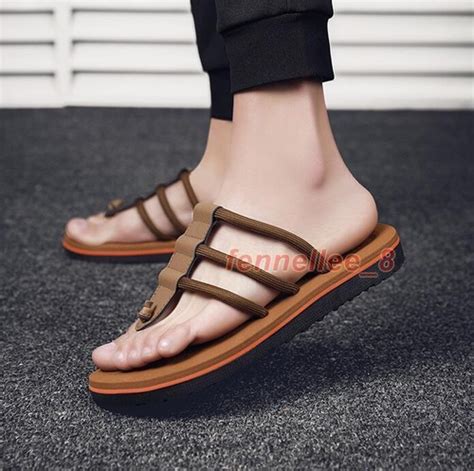 New Mens Thongs Flat Flip Flops Slippers Strappy Summer Beach Sandals