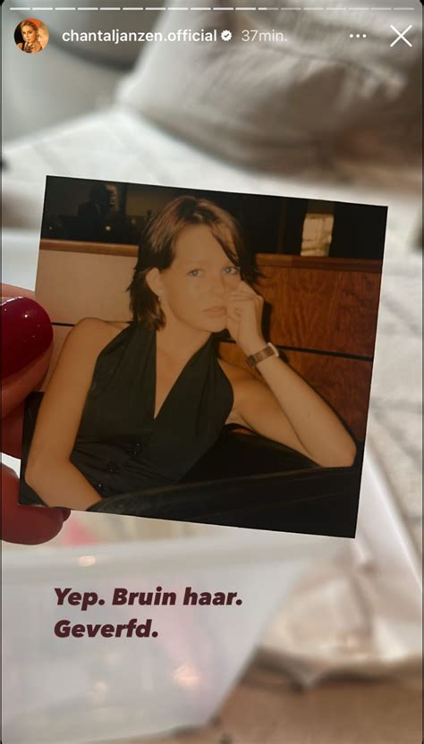 Chantal Janzen Shockeert Volgers Yep Bruin Haar Geverfd Nl Magazine