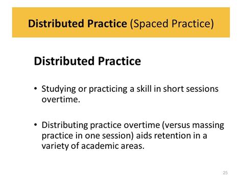 Distributed Practice