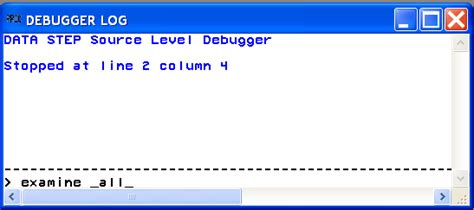 Data Step Debugger Examples 92