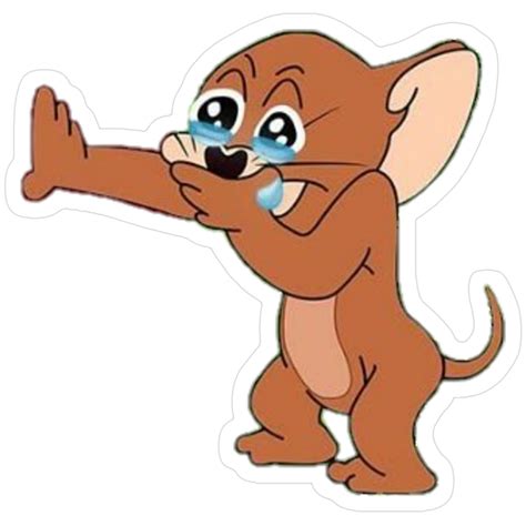 Jerry Crying Sticker Jerry Face Jerry Crying Reaction Jerry Mouse