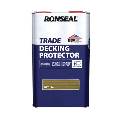 Ronseal 5l Trade Natural Decking Protector Build And Plumb