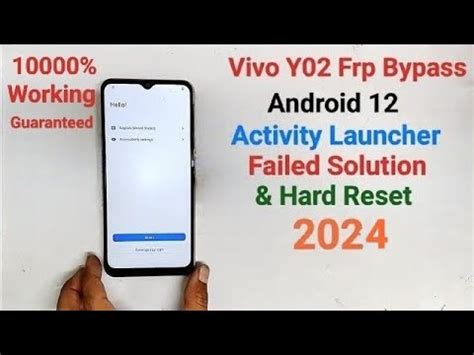 Vivo Y02 Hard Reset & Frp Bypass Android 12 New Security 2024 || Full Tutorial - YouTube