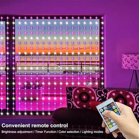 App Controlled Smart Rgb Pixel Addressable Curtain Lights Programmable