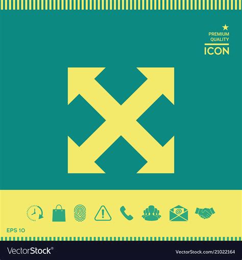 Extend Resize Enlarge Icon Royalty Free Vector Image