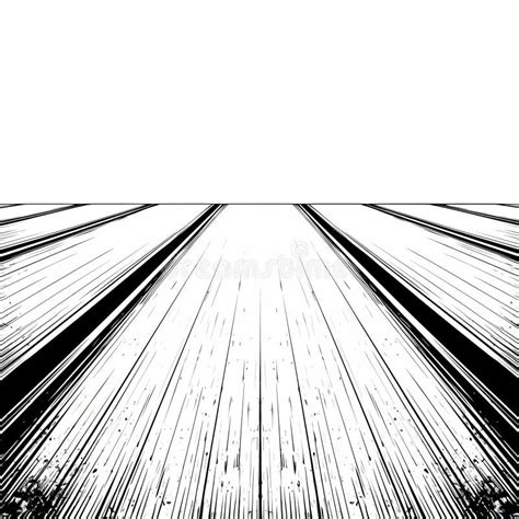 Dynamic Black And White Abstract Illustration With Streaking Lines Stock Illustration