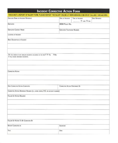 Quality Corrective Action Report Template In 2022 Teacher Lesson Plans Template Substitute