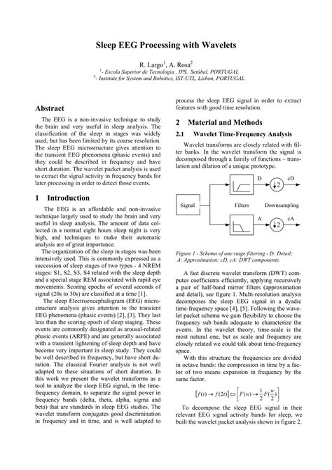 pdf sleep eeg processing with wavelets