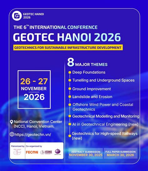 Geotec Hanoi 2026 Geotechnical Conference In Hanoi Geotec Hanoi