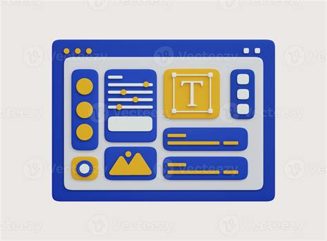 web ui ux design concept 3d web development and interface design seo