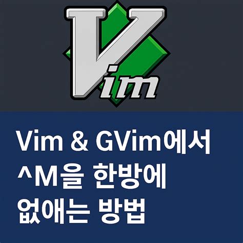 [vim And Gvim] 복붙 후 생기는 M 한 번에 제거하기