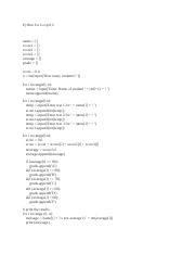 Python Student Grades Calculate Average And Assign Letter Grades Python For Loop Name