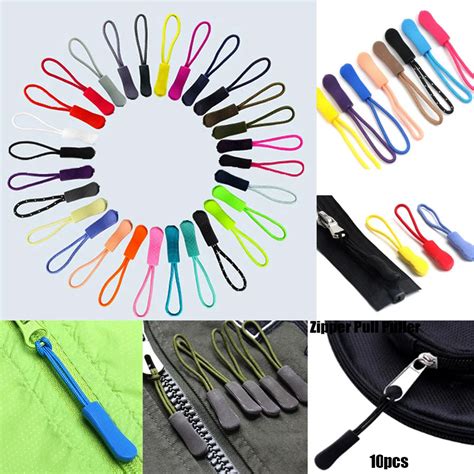 지퍼 풀 풀러 엔드 핏 로프 태그 고정 장치 지퍼 코드 탭 교체 클립 야외 도구 여행 가방 텐트 백팩 10 개야외 공구 Aliexpress