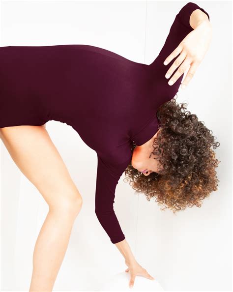 Womens Long Sleeve Mock Neck Leotard With Snap Crotch Style 5008 We
