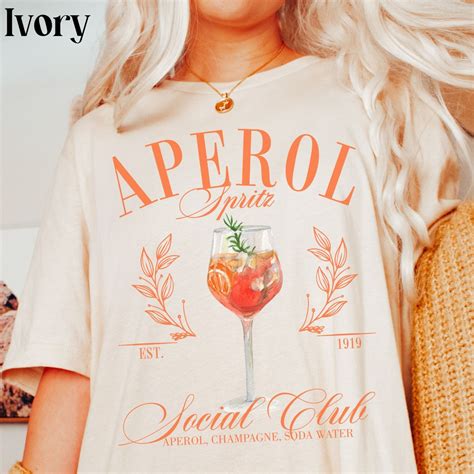 Aperol Spritz Shirt Retro Cocktail Tshirt Funny Social Hour Girls Club