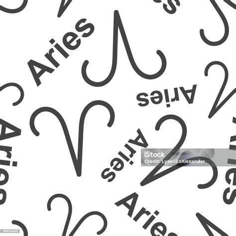 양자리 십이지 신 기호 원활한 패턴 배경입니다 비즈니스 평면 벡터 일러스트입니다 양자리 점성술 기호 심볼 패턴 0명에 대한 스톡