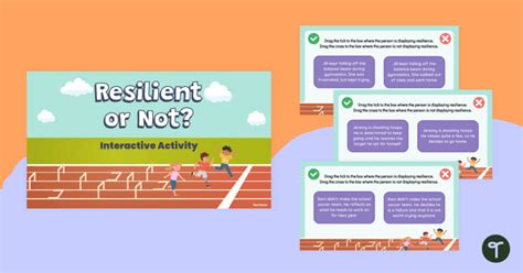 Resilience or Not? Interactive Sorting Activity | Teach Starter