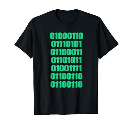 Amazon Com Fuck Off In Binary Code T Shirt Clothing