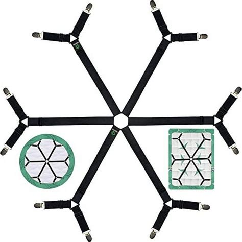 Shar Non Slip Hexagonal Sheet Strap Black Premium Fitted Sheet Strap