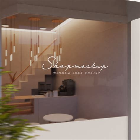 Window Glasss Storefront Logo Mockup 47596643 Psd