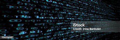 컴퓨터 바이너리 코드 1과 0 컴퓨터 기술 배경 그리기 이진 코드 디자인에 대한 검은 색 배경에 파란색 번호 그림 0명에 대한 스톡 벡터 아트 및 기타 이미지 Istock