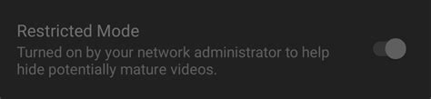 feature request bypass restricted mode enabled by network
