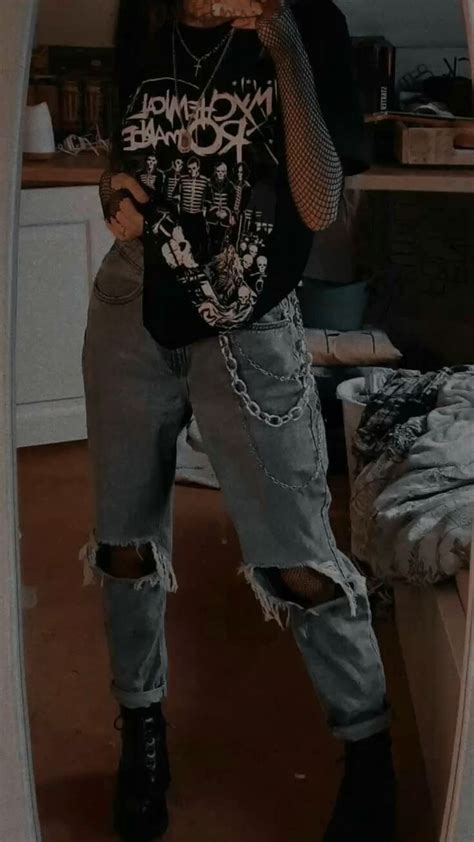 Grunge Outfits Black Outfits Fashion Emo Gothic Fashion Mode