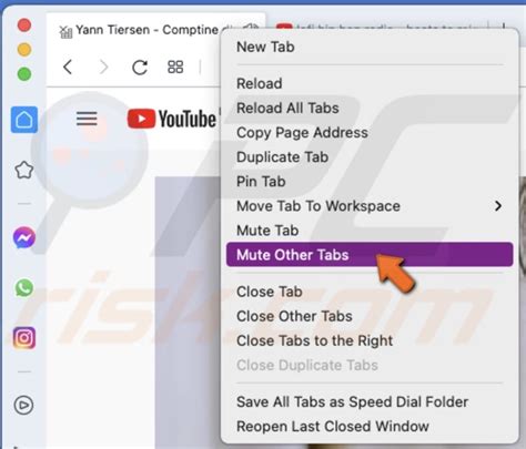 how to mute tabs in your browser on mac