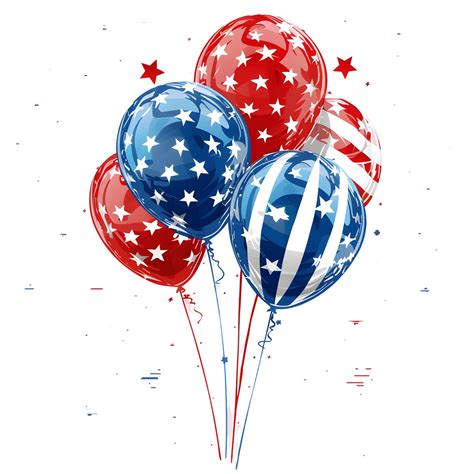 12 Png 4th Of July Balloons Clipart Imageswatercolor Clipart