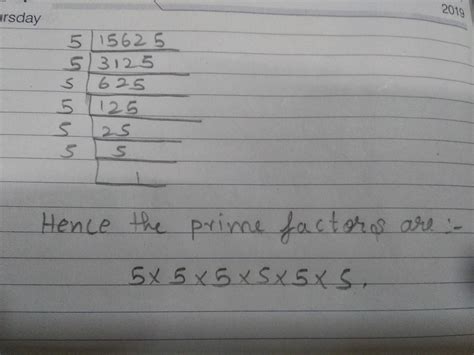 15625 Of Prime Factorisation