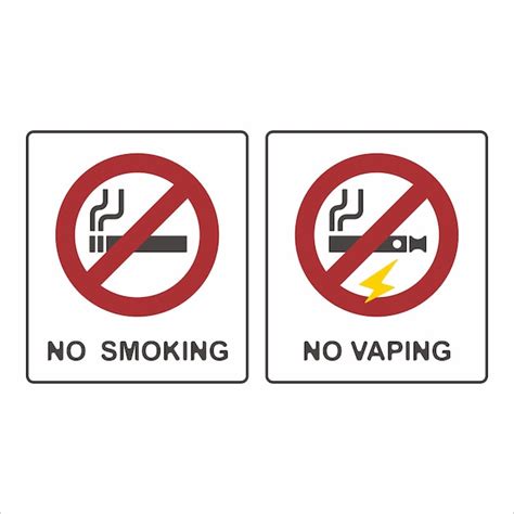 Símbolo Plano De La Señal De Prohibición De Fumar Vector Premium