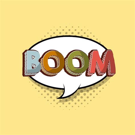 Premium Vector | Boom comic pop art style