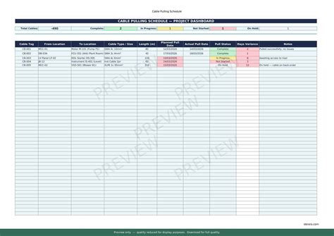 Cable Pulling Schedule Free Download Ebrora