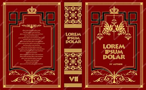 화려한 가죽 책 표지 및 오래된 복고풍 장식 프레임 Royal Golden 스타일 디자인 빈티지 테두리는 책 벡터 그림의 표지에