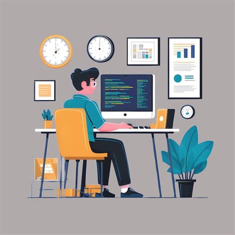 Free Vector Software Interface Coding And Programming System