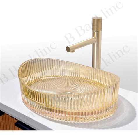 B Backline Luxury Glass Basin Table Top Wash Basin Bathroom And Livingro