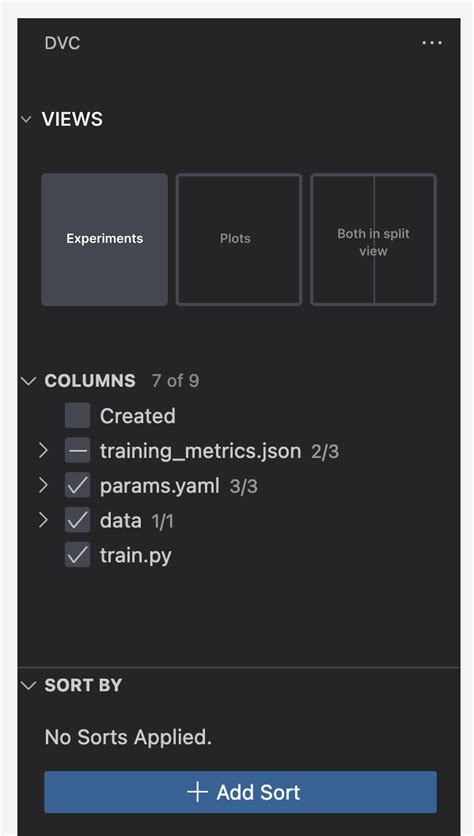 add controls to the sidebar to help users understand what views we are