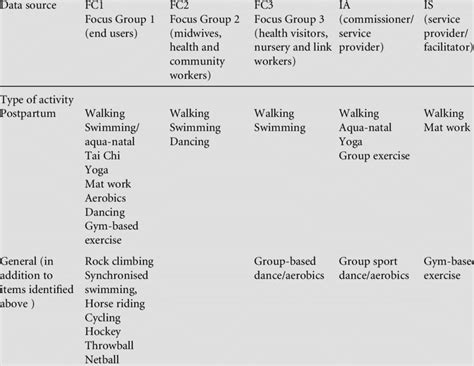 Types Of Activity Identified As Acceptable By Women End Users And Download Table