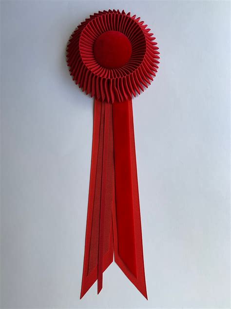 Small Red Rosette Skinny Wolf