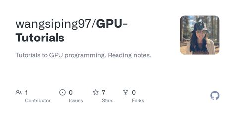 Gpu Tutorialsreadmemd At Main · Wangsiping97gpu Tutorials · Github
