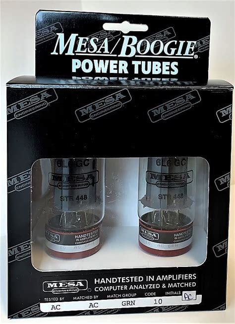 Mesa Boogie Matched Pair Of 6l6 Str 448 Power Tubes Reverb