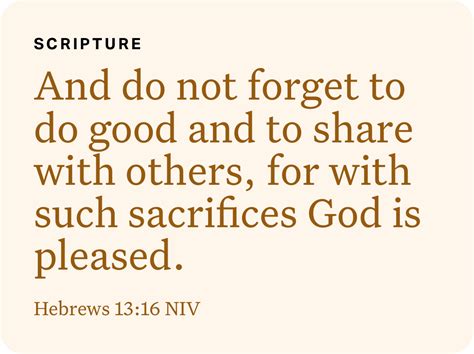 Bible Verse Of The Day Hebrews 13 16 Christian Faith Quotes Artofit