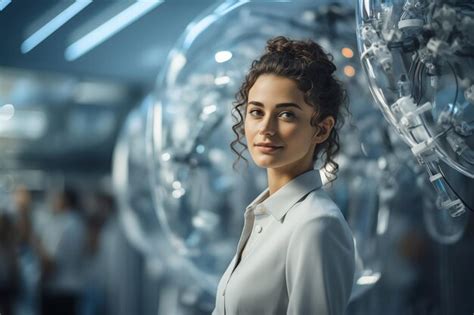 Premium Photo Young Female Roboticist In The Robotics Lab