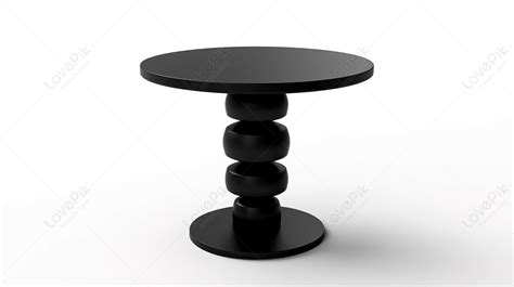 놀라운 3d 렌더링 깨끗한 흰색 배경에 우아한 검은색 플라스틱 원형 테이블 놀라 배경 테이블 청소 배경 주방 인테리어 배경 이미지 Hd 놀라 테이블 청소 주방