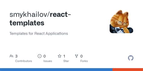 Github Smykhailov React Templates Templates For React Applications