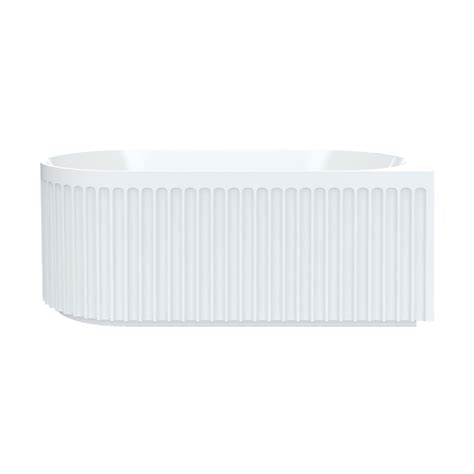 Fienza Eleanor Fluted Left Hand Acrylic Corner Bath 1500mm Beri Plumbing And Hardware